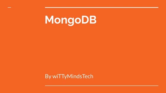 The Basics Of Mongodb Ppt