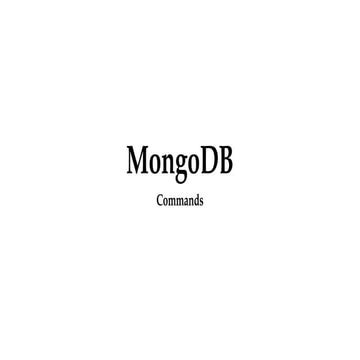 Introduction to MongoDB – A NoSQL Database | PPTX