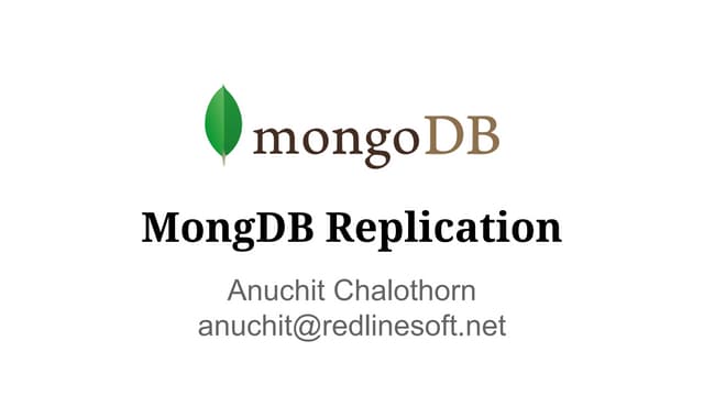 Mongodb Replication Cluster Ppt