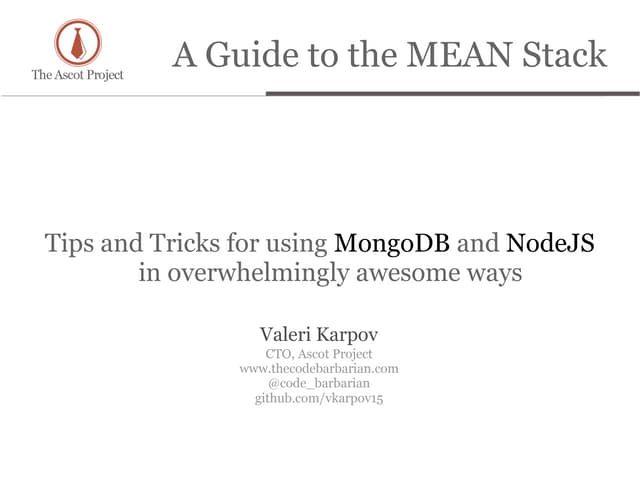 The Mean Stack Mongodb Expressjs Angularjs And Nodejs Free Download