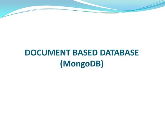 Mongo Db Basic Installation Ppt