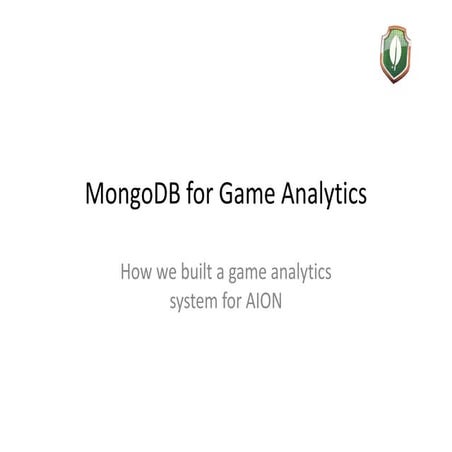 MongoDB for Game Analytics | PPT