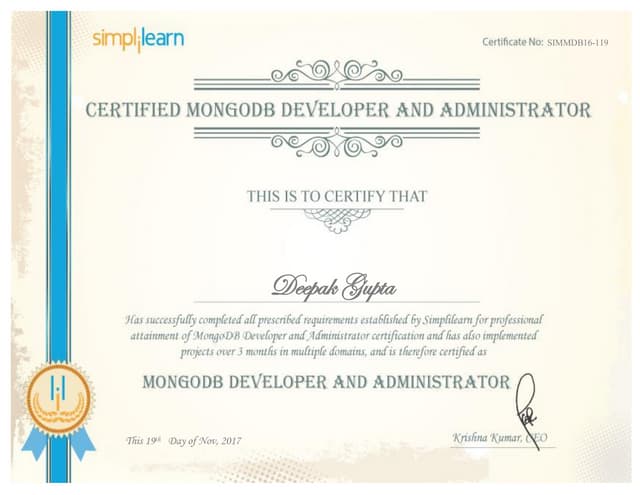 Mongodb Developer And Administrator Ppt