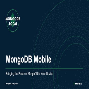MongoDB Mobile | PPT