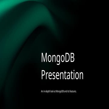 A brief introduction on MongoDB Presentation.pptx