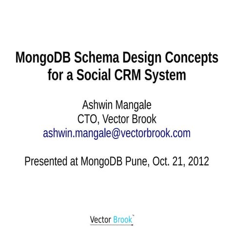 MongoDB Topazsocial CRM | PPT