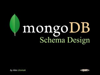 10gen Presents Schema Design And Data Modeling | Ppt