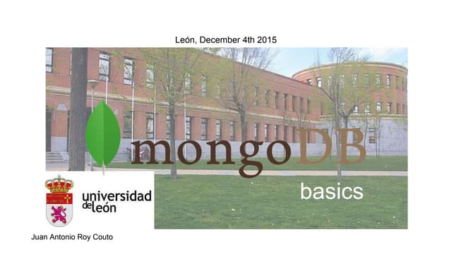 Mongodb Basics Unileon Ppt