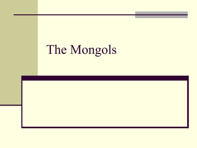 The Mongols | PPT