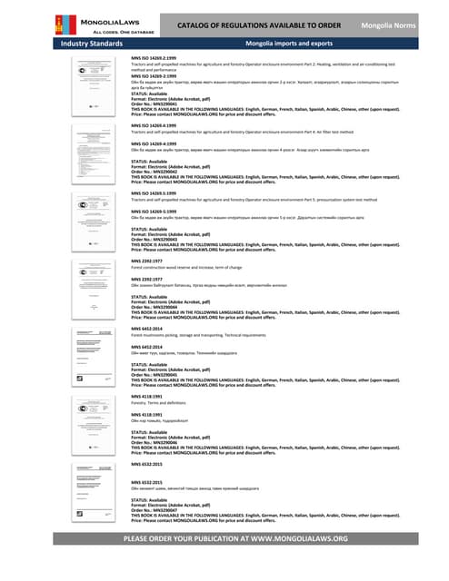 Mongolian Customs Regulations Catalog 6 Pdf