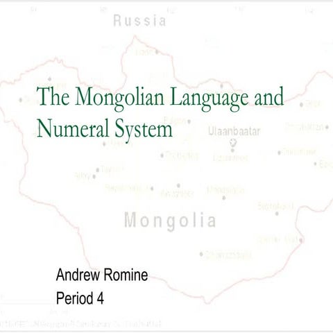 Mongolian Language | PPT