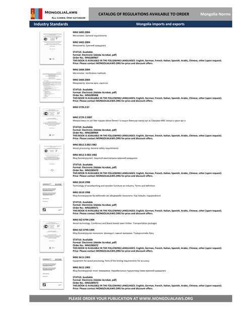 Mongolia sme law (catalog) 489 | PDF