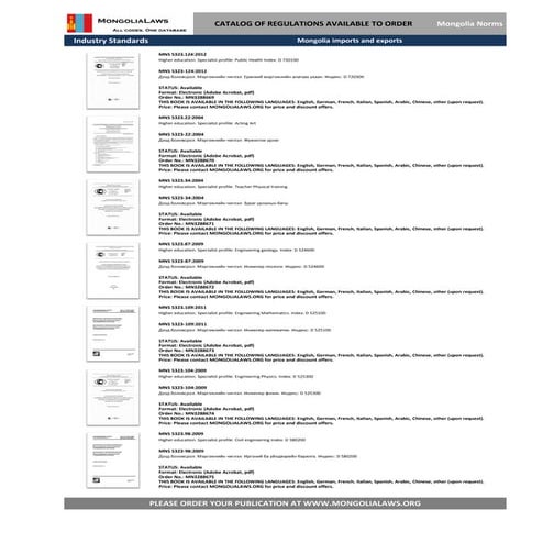 Mongolia vorschriften (catalog) 374 | PDF