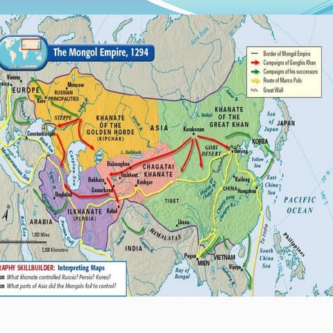 Mongol rule in china, persia, russia strayer work | PPTX