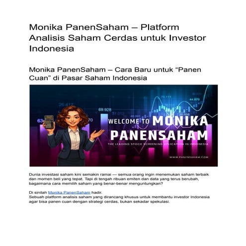 Monika PanenSaham – Platform Analisis Saham Cerdas untuk Investor ...