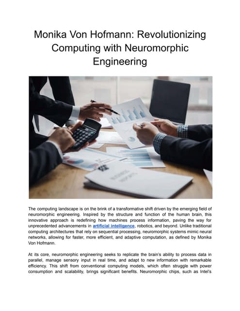 Neuromorphic technology mimicking the brain for advanced computing | PPT