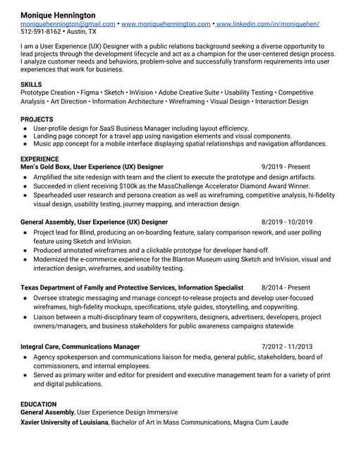 Monique Hennington presentations