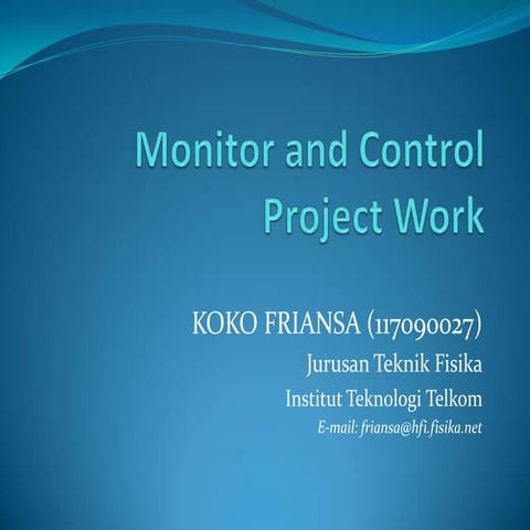 Monitor and control project work | PPTX