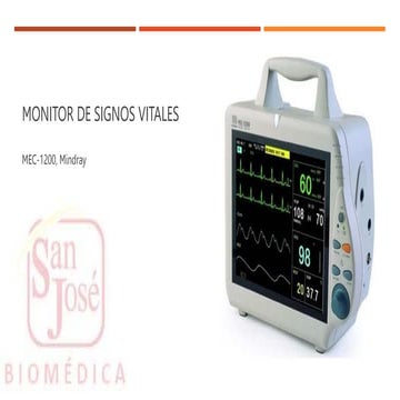 MONITOR DE SIGNOS VITALES por hospital san jose | PPTX