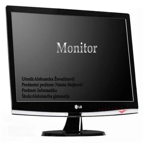 Monitori - Aleksandra Živadinović - Nataša Stojković | PPT