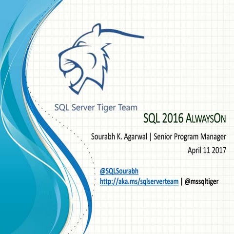 Monitoring Always On Avaliability Group | PPTX