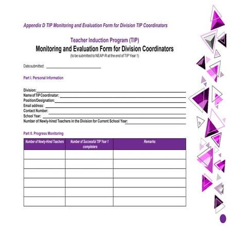 Monitoring and Evaluation Form for Division Coordinators.docx