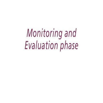 Monitoring and Evaluation phase | PPT