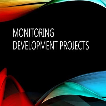 Monitoring development projects | PPTX