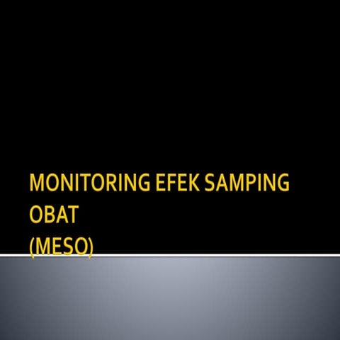 Monitoring efek samping obat | PPTX