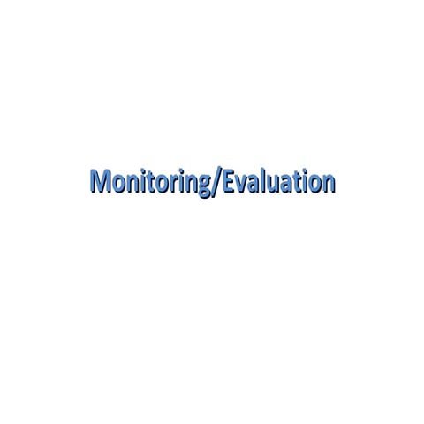 Monitoring And Evaluation Presentation[1] Ppt