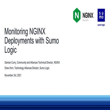 Monitoring NGINX Deployments with Sumo Logic | PPT