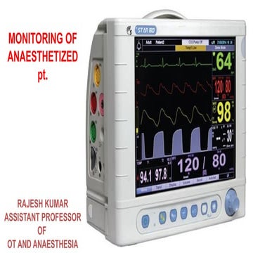 Monitoring of Anesthesia , Vital Monitoring PPT | PPTX