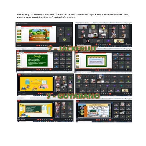 Monitoring of classroom adviser | DOCX