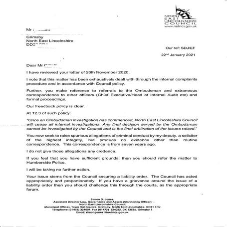 No investigation perverting course of justice | PDF