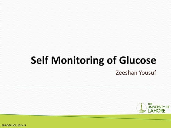 Glucometer | PPTX | Diabetes | Diseases and Conditions