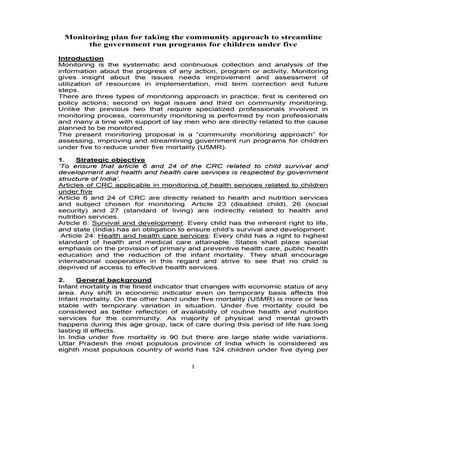 Monitoring Of Government Programmes | PDF