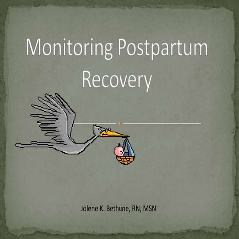 Monitoring Postpartum Recovery Pp Inservice | PPTX
