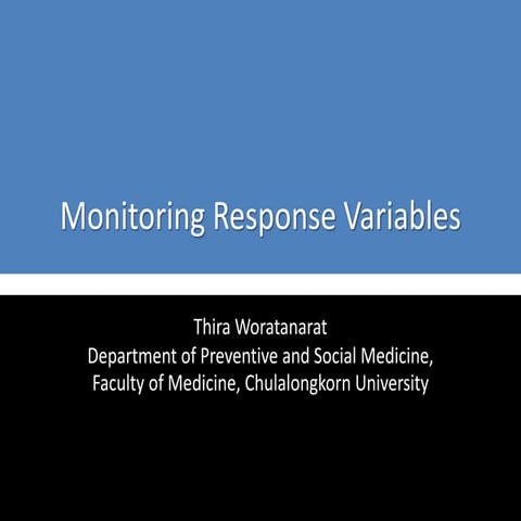 Monitoring response variables march 2016 | PPT
