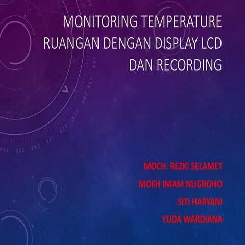 Monitoring temperature ruangan dengan display lcd dan recording | DOCX