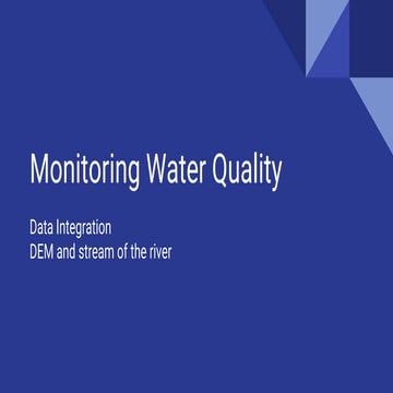 Monitoring water quality | PPTX