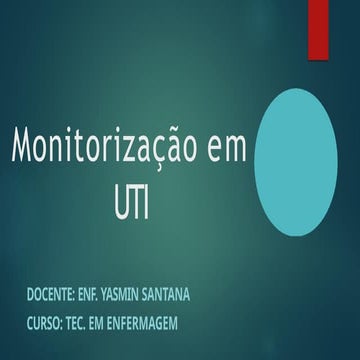Monitorização UTI | PPTX