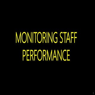 Monitor staff performance resource | PPTX