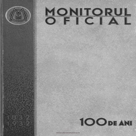 Monitorul Oficial 1832 1932 | PDF