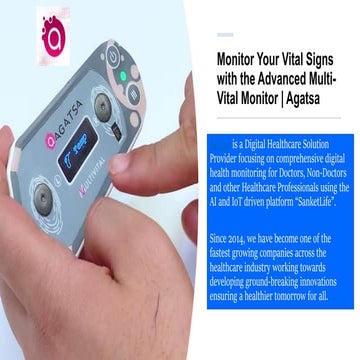 Monitor Your Vital Signs with the Advanced Multi-Vital Monitor | Agatsa ...