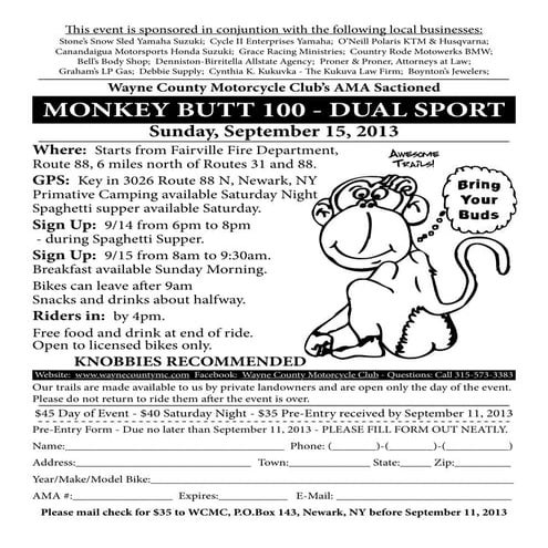 Monkey Butt 2013 | PDF