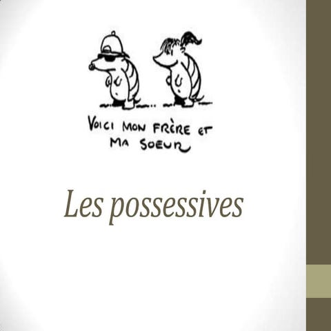 Posessive Adjectives in French | PPTX