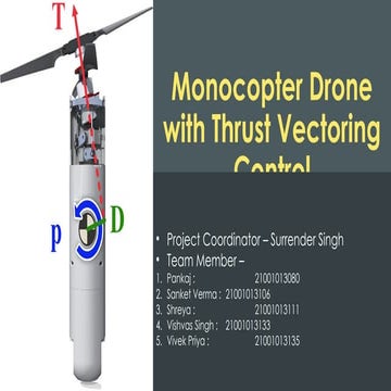 Monocopter Drone with Thrust Vectoring Control.pptx