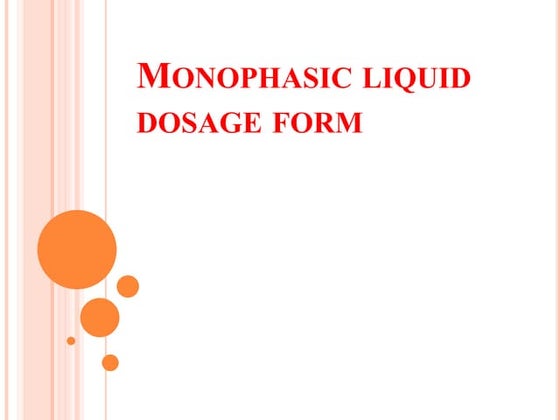 Liquid Dosage Form | PPTX