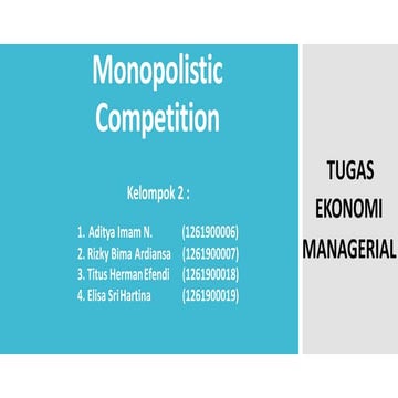 Monopolistic competition | PPTX
