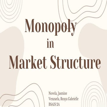 Monopoly - market structure - managerial science | PDF